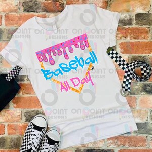 Baseball All Day Drip Home Plate Ice Cream RM13 Sublimation Png Digital ...