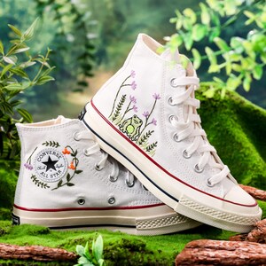 Converse Embroidered Mushroom, Frog, Converse Chuck Taylor Embroidered ...