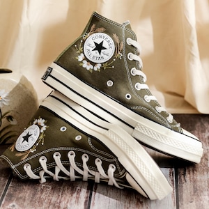 Custom Converse Chuck Taylor Daisy Embroidered Converse Shoes, Garden ...