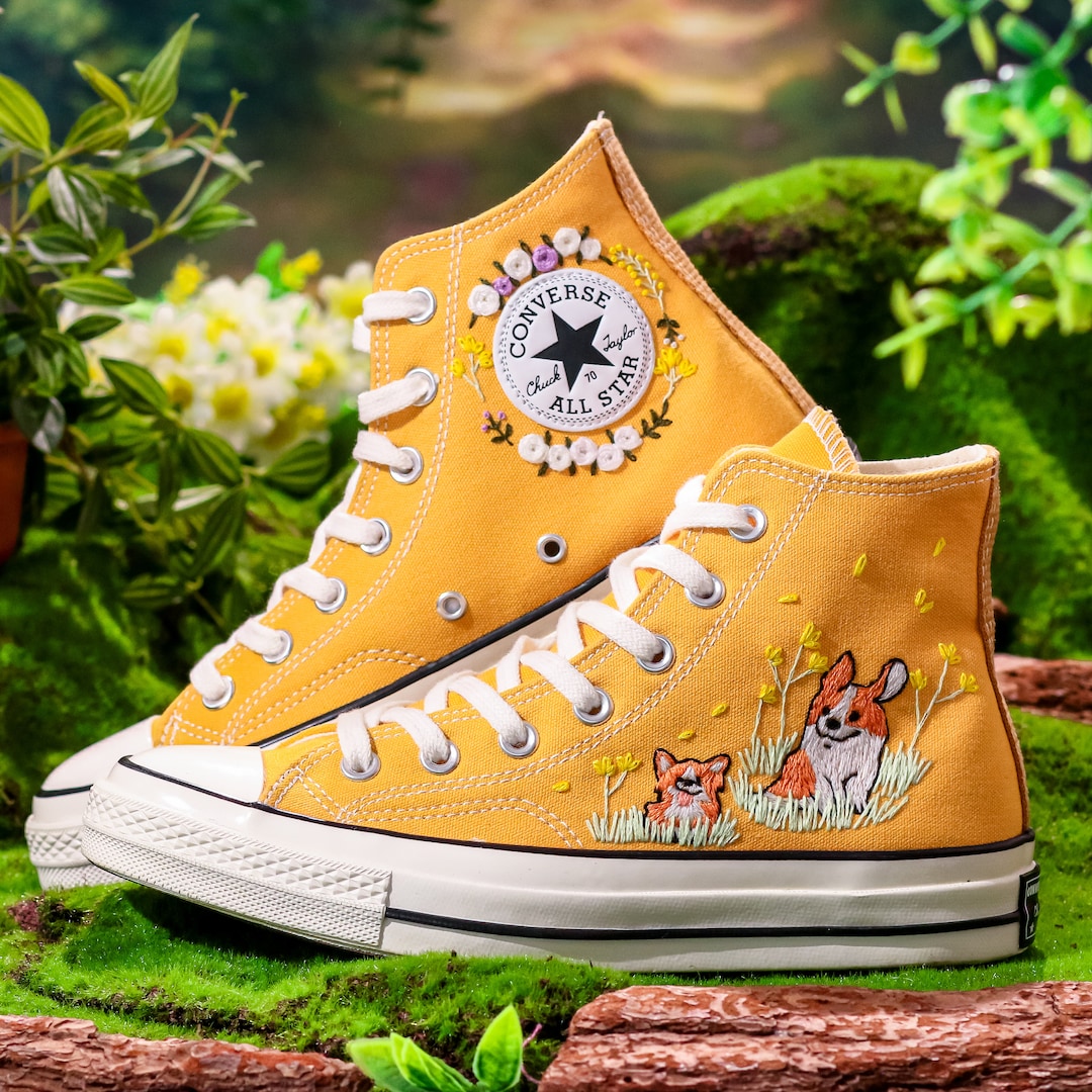 Custom Embroidered Shoes, Dog Embroidered Converse Custom, Pet ...