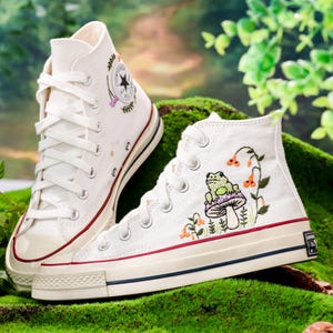 Converse Embroidered Mushroom, Frog, Converse Chuck Taylor Embroidered ...