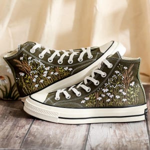 Custom Converse Chuck Taylor Daisy Embroidered Converse Shoes, Garden ...