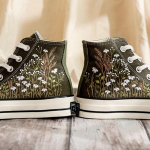Custom Converse Chuck Taylor Daisy Embroidered Converse Shoes, Garden ...