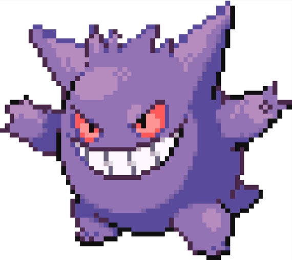 Pokémon Gengar Cross Stitch Pattern PDF | Etsy