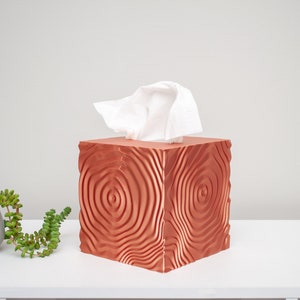 Tissue Box Cover Retro Wavy Squiggly Line Tissue Cover Box Cover ...