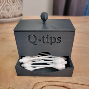 Q-tip Dispenser With Lid Modern Contemporary Minimalist Makeup ...