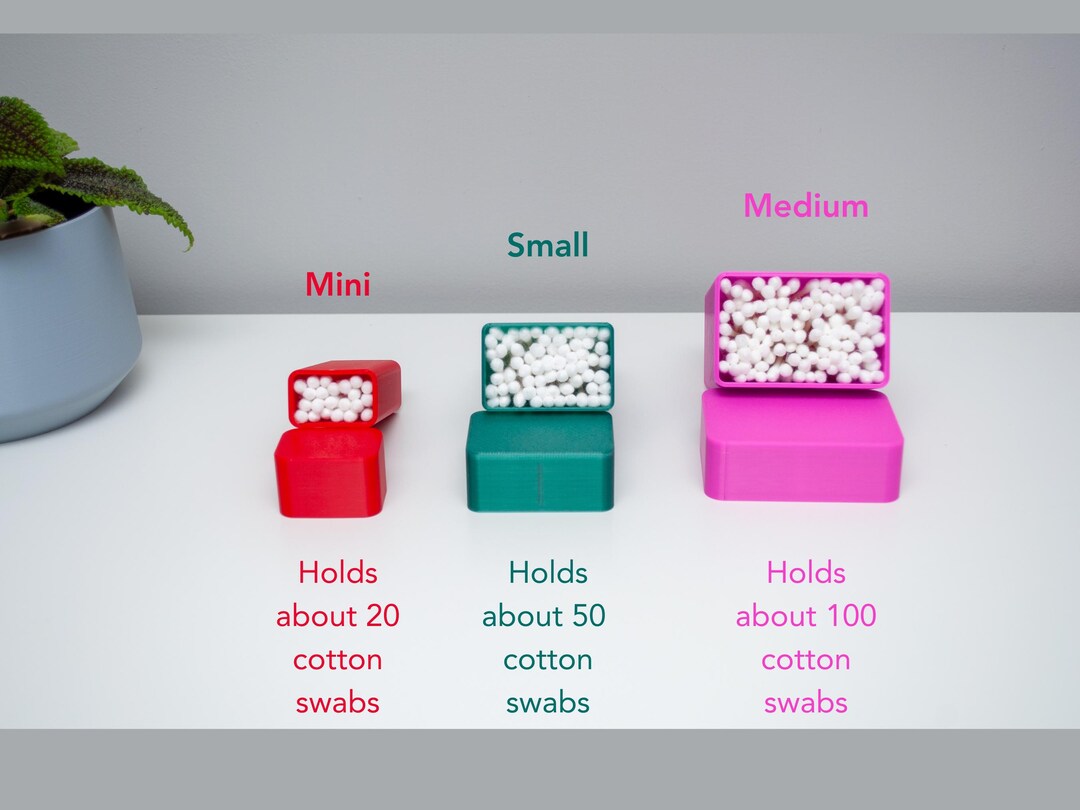 Travel Cotton Swab Holder With Lid Jar Modern Contemporary Vanity ...