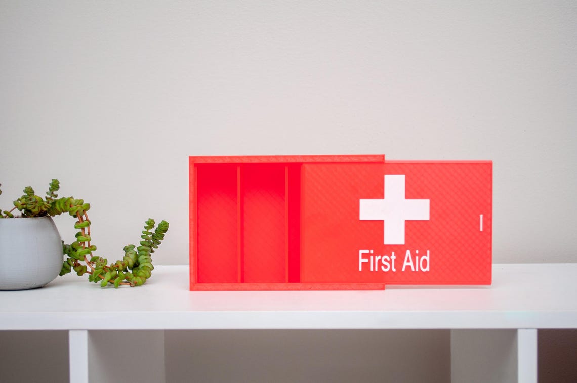 Bandage Storage Box With Sliding Lid, 3D Printed - Etsy