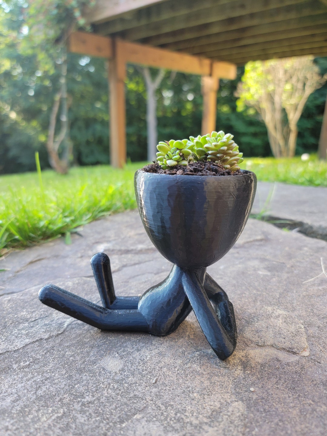 4"h Laying "kick Back & Relax" People Planter | Windowsill Pot | Robert ...