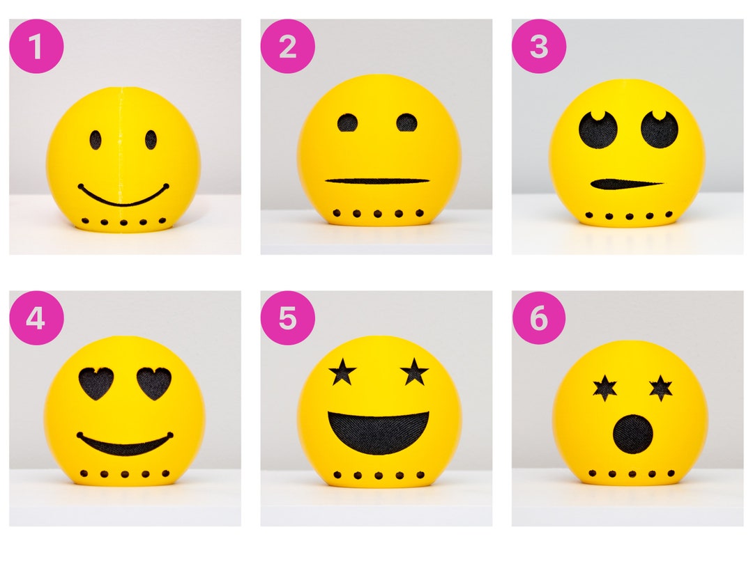 Alexa Emoji Face Echo Dot 4th/5th Gen Holder Stand Round Happy Face ...