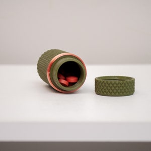 Secret Compartment Knurled EDC Container Pill Case Pocket Organizer ...