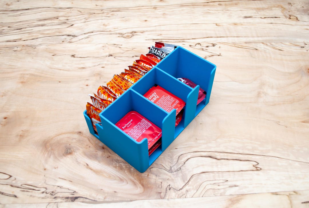 Condiment Caddy Organizer Space Saving Sauce Packet Organizer BBQ Sauce ...