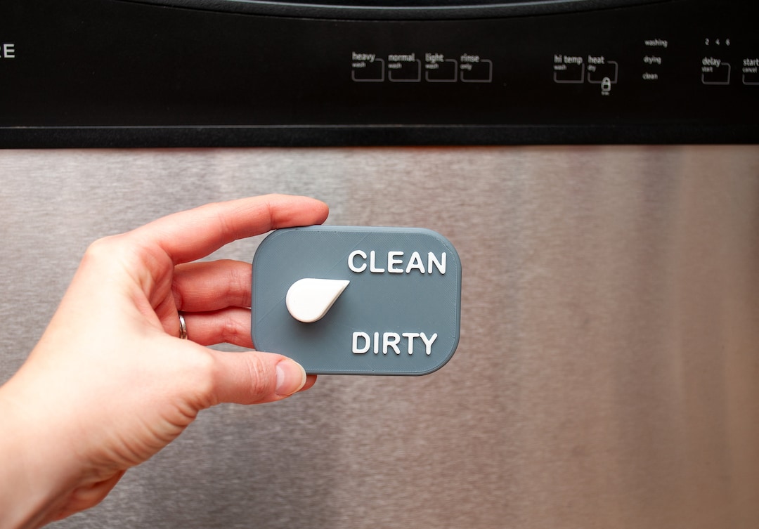 Clean Dirty Dishwasher Magnet, Minimalist Kitchen Gadget - Etsy