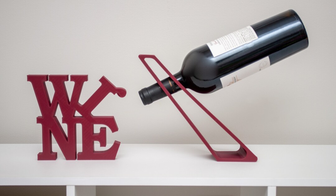 Floating Bottle Stand & or Wine Sign Boho Abstract Anti-gravity Bottle ...