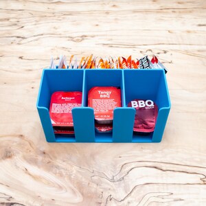 Condiment Caddy Organizer Space Saving Sauce Packet Organizer BBQ Sauce ...