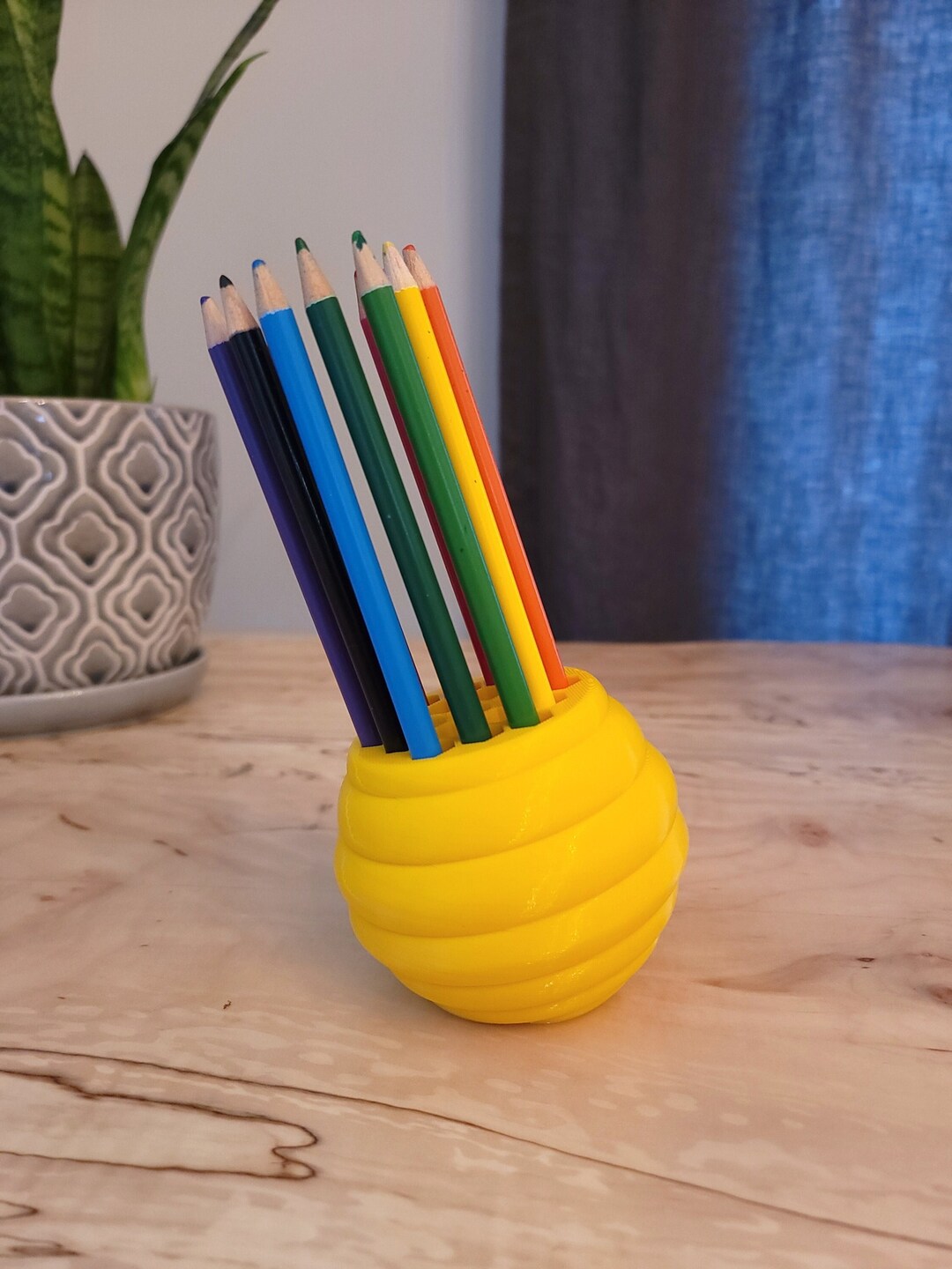 Honeycomb Beehive 19 Hole Desk Organizer | Slim Pen or (colored) Pencil ...