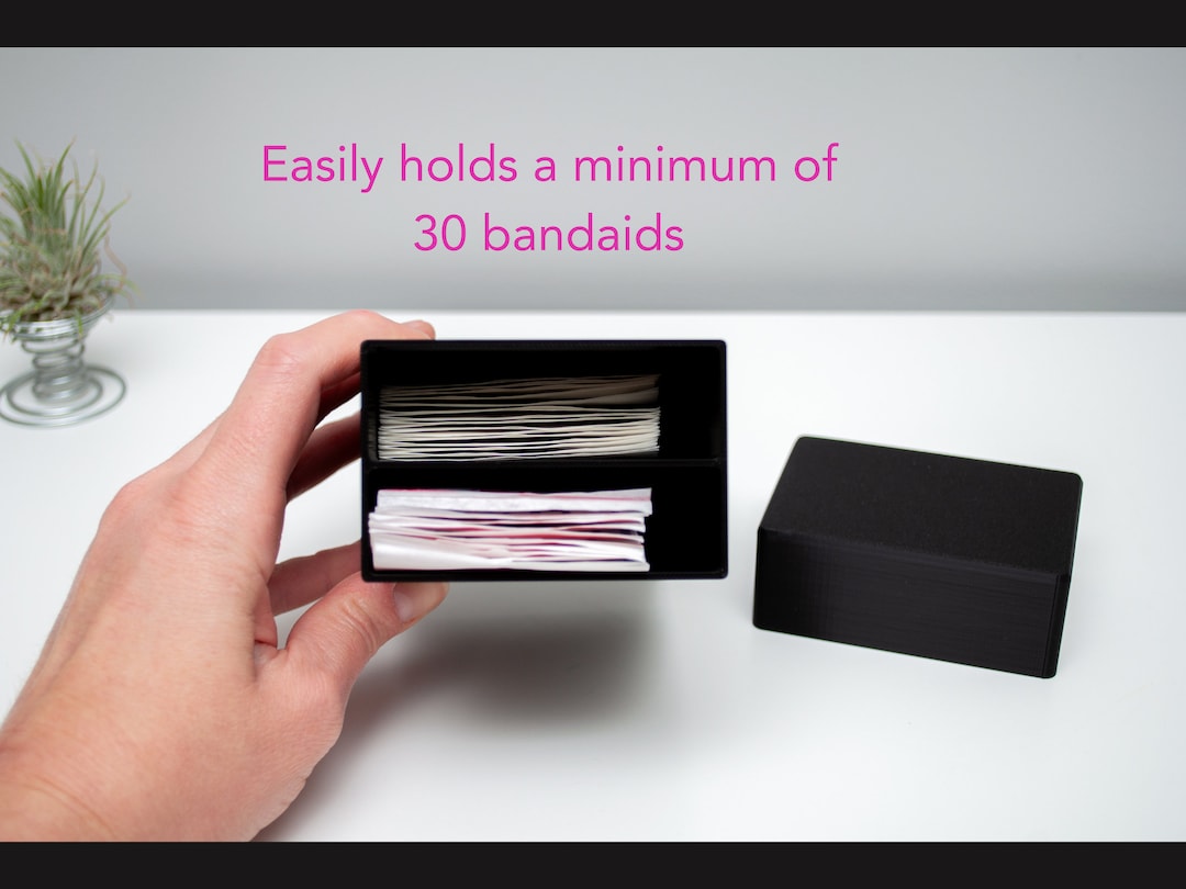 Wide Bandaid Storage With Lid Ointment Storage Bandaids Box Band-aid ...