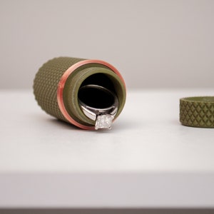 Secret Compartment Knurled EDC Container Pill Case Pocket Organizer ...