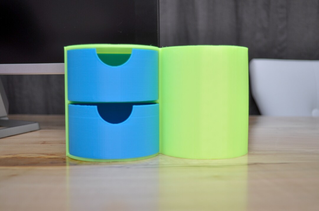 4 Compartments Organizer 2 Drawers 2 Divided Vertical Pockets Desk ...