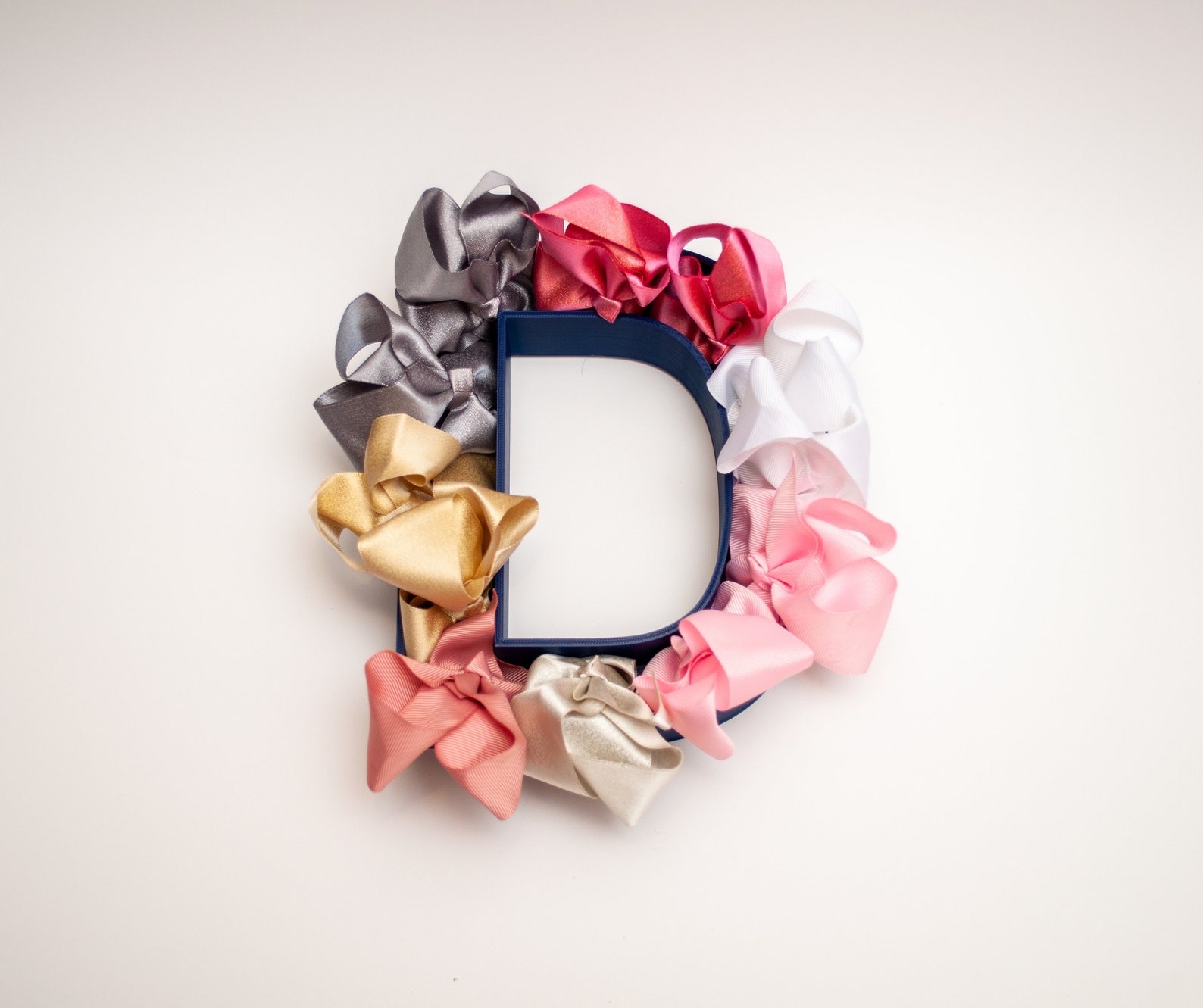 8h Bow & Clip Holder Fillable Hollow Letter Hair - Etsy