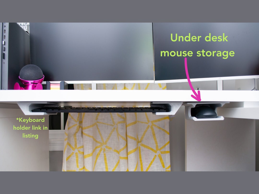 Mouse Space Saving Under Desk Mount for Mouse Sleek Minimalist Shelf ...