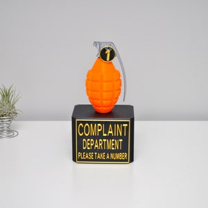 Complaint Department Dummy Grenade Replica: Funny Office Desk Decor - Etsy