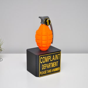 Complaint Department Dummy Grenade Replica: Funny Office Desk Decor - Etsy