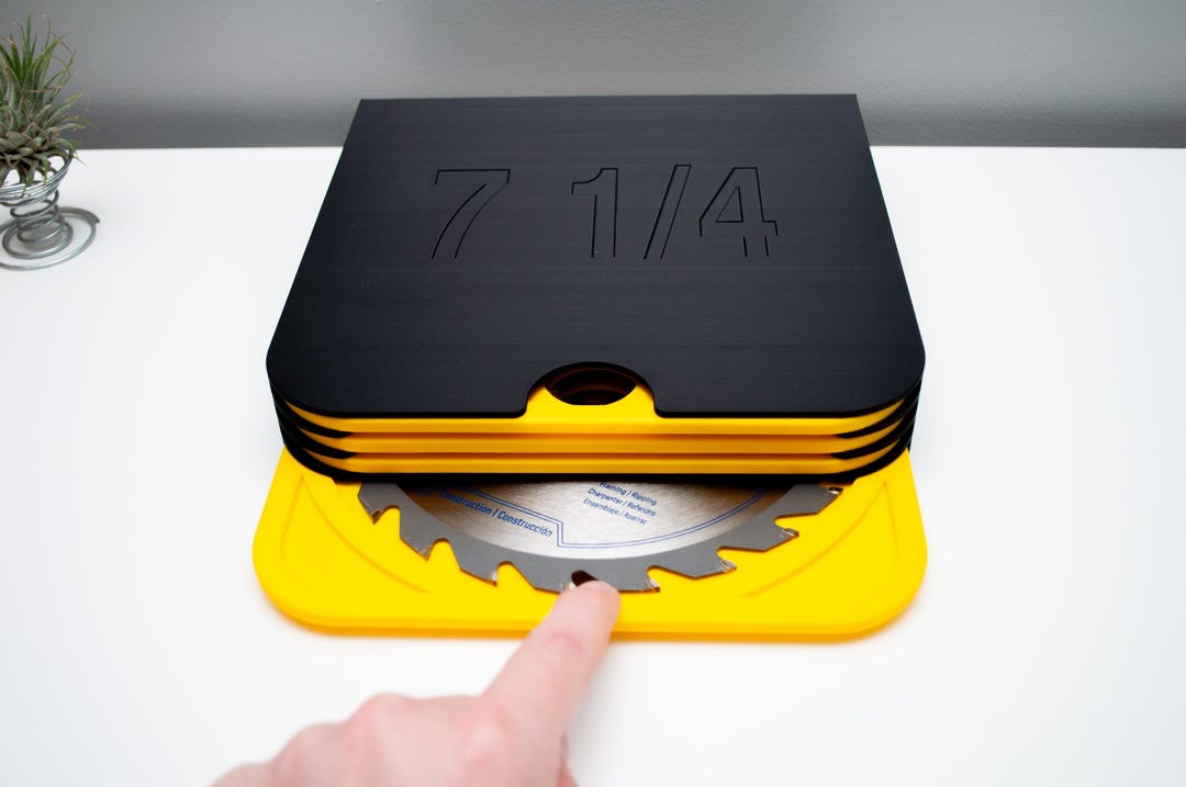 Tabletop 4 Saw Blades Holder for 7 1/4" Blades Garage Tools Organizer ...