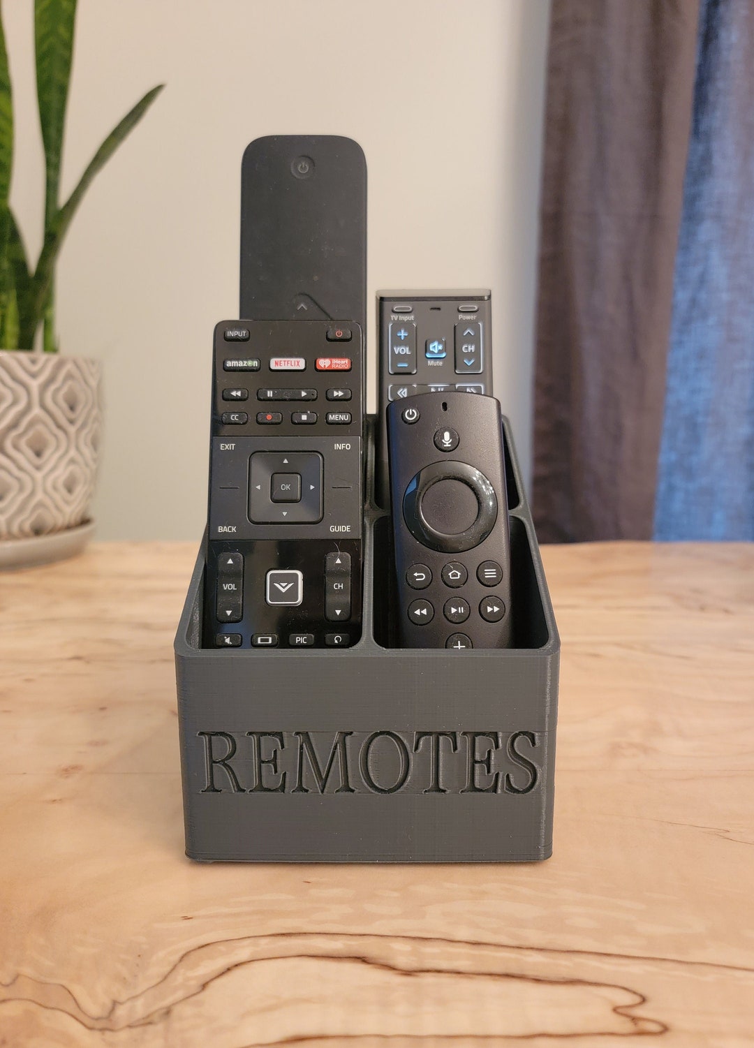 4 Pocket "remotes" Caddy | Remote Control Holder | TV Remote Organizer ...