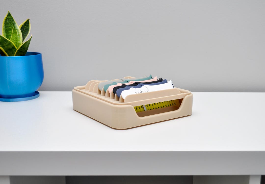 3D Printed Smart Watch Band Organizer: Holds 18 Bands, Drawer or ...