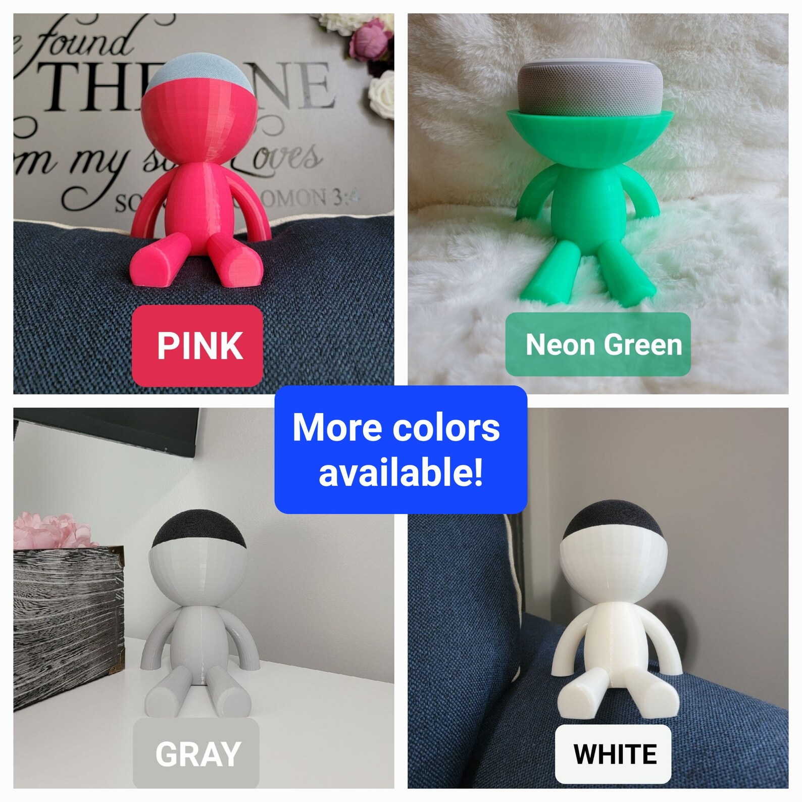 Smart Device Stand Lean Back: People Desktop Holder, 3D Printed - Etsy