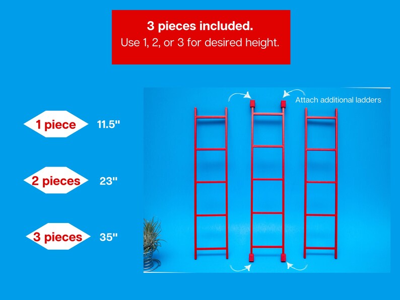 Christmas Ladder for Toy Elf Prop, 3-piece, Holiday Decor - Etsy