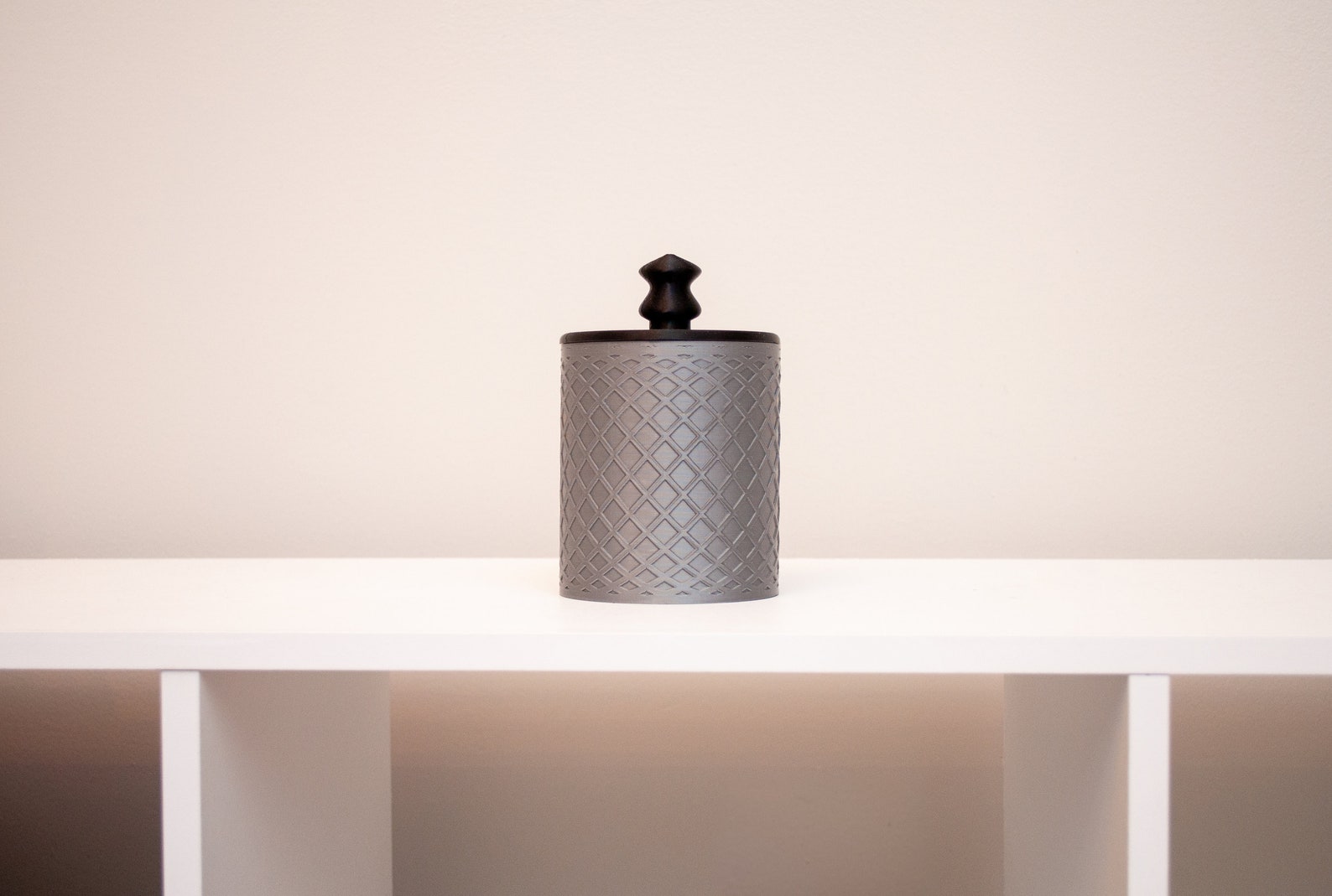 Carousel Cotton Swab Holder With Lid - Modern Bathroom Storage - Etsy