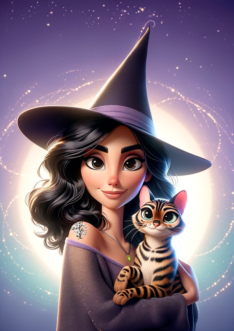 Pixar-inspired Custom Cartoon Animation Personalised Family Print or ...