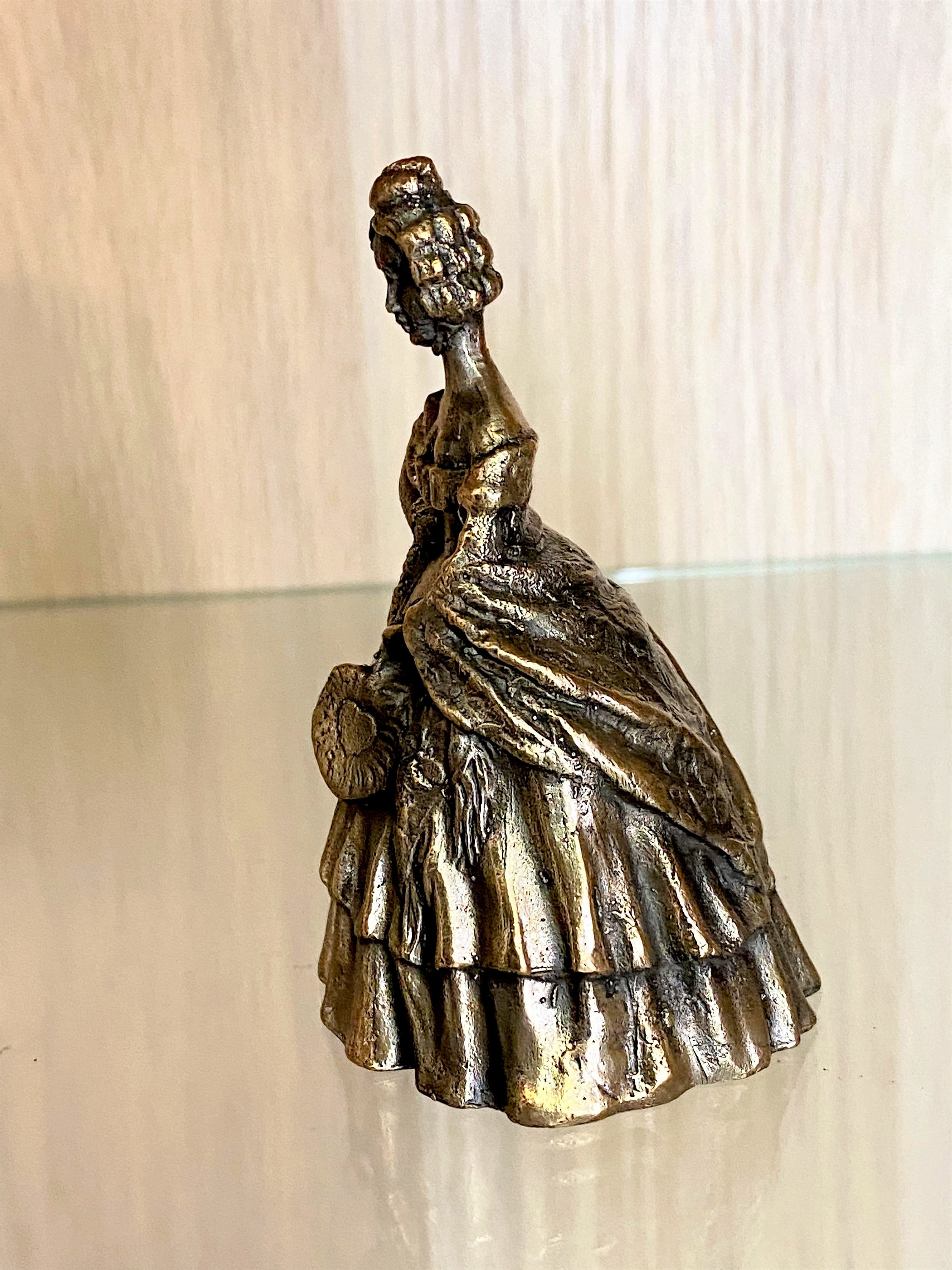 Handmade Bronze Bell, Lady in 18th Century Dress, Unique Sound - Etsy