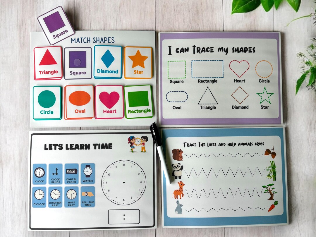 Personalized Learning Binder. Tracing and Velcro Educational Activities ...