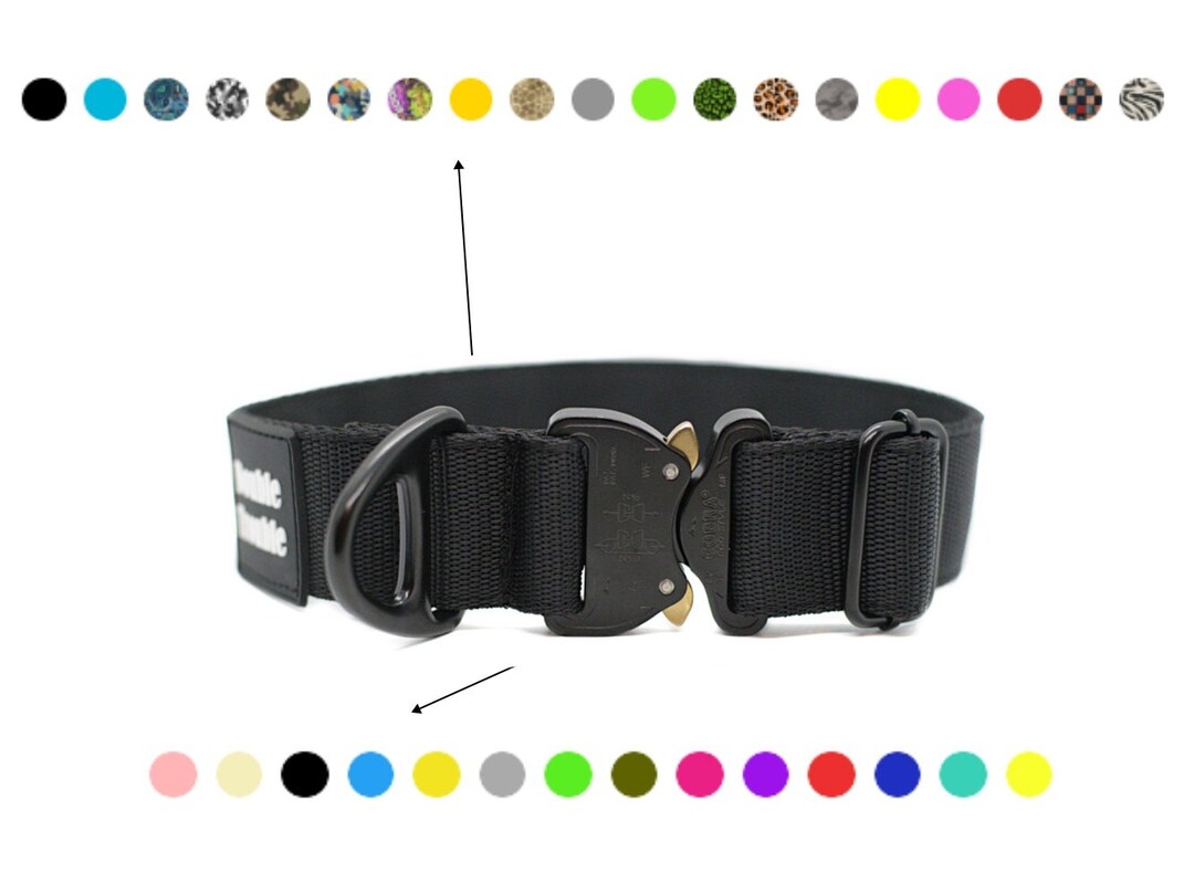 Custom K9 Dog Collar: Cobra Buckle, Personalized, Handmade - Etsy