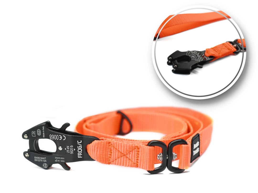 NEON ORANGE K9 Dog Lead| Kong Frog| Quick Release Dog Leash| K9 Lead ...