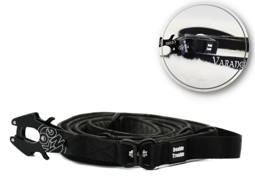 Black Military K9 Dog Lead| Kong Frog| Quick Release Dog Leash| K9 Lead ...