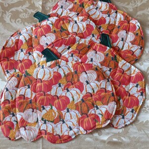 Pumpkin Place Mats Set of Four Thanksgiving Table Decor - Etsy