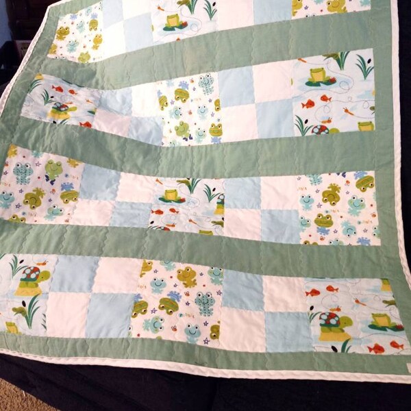 Turtle Baby Quilt - Etsy