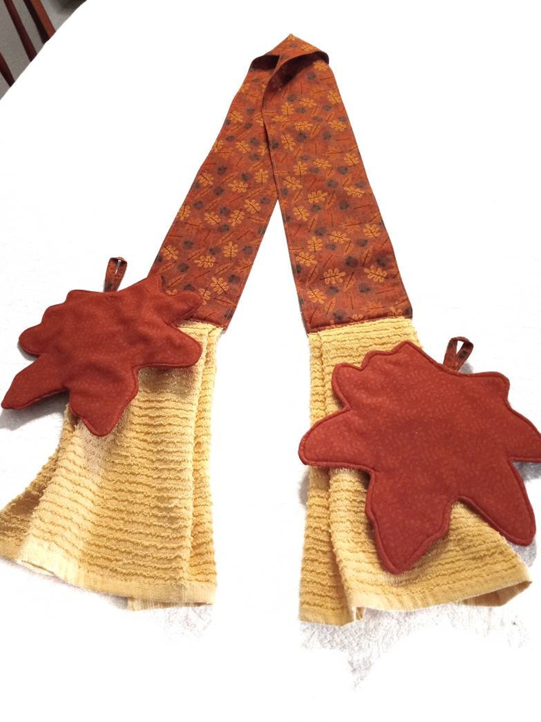 Fall Leaf Kitchen Boa and Potholders, Cooks Towel,double Dish Towels ...
