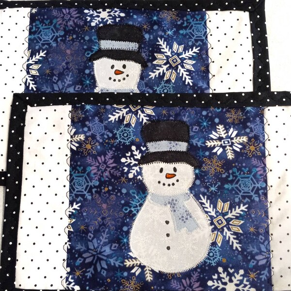 Snowman Mug Rugs - Etsy