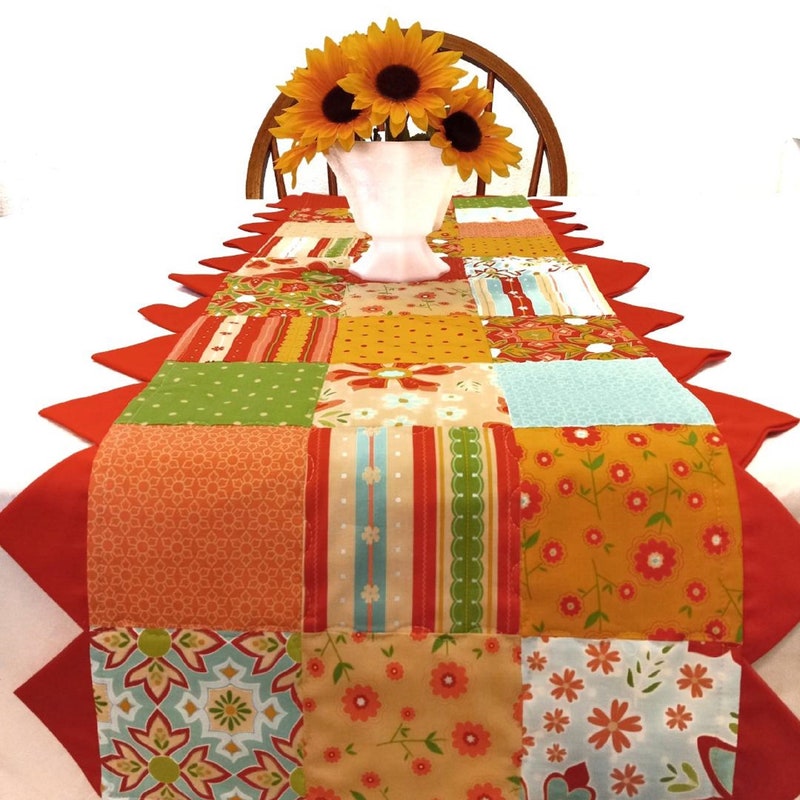 Patchwork Table Runner - Etsy