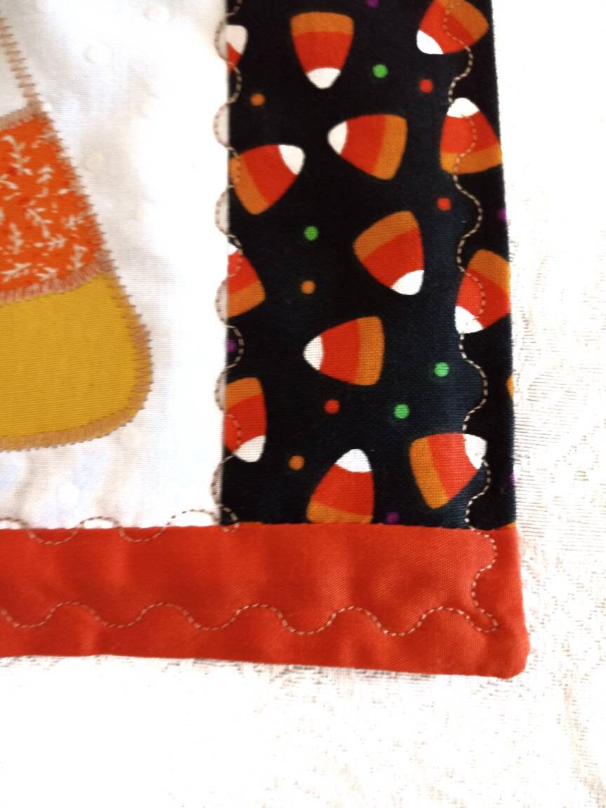 Candy Corn Mug Rug Set of Two Halloween Mug Rug Set - Etsy