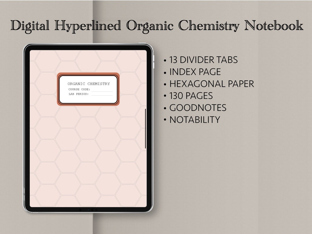 Organic Chemistry Digital Notebook, Goodnotes, Notability, Digital ...
