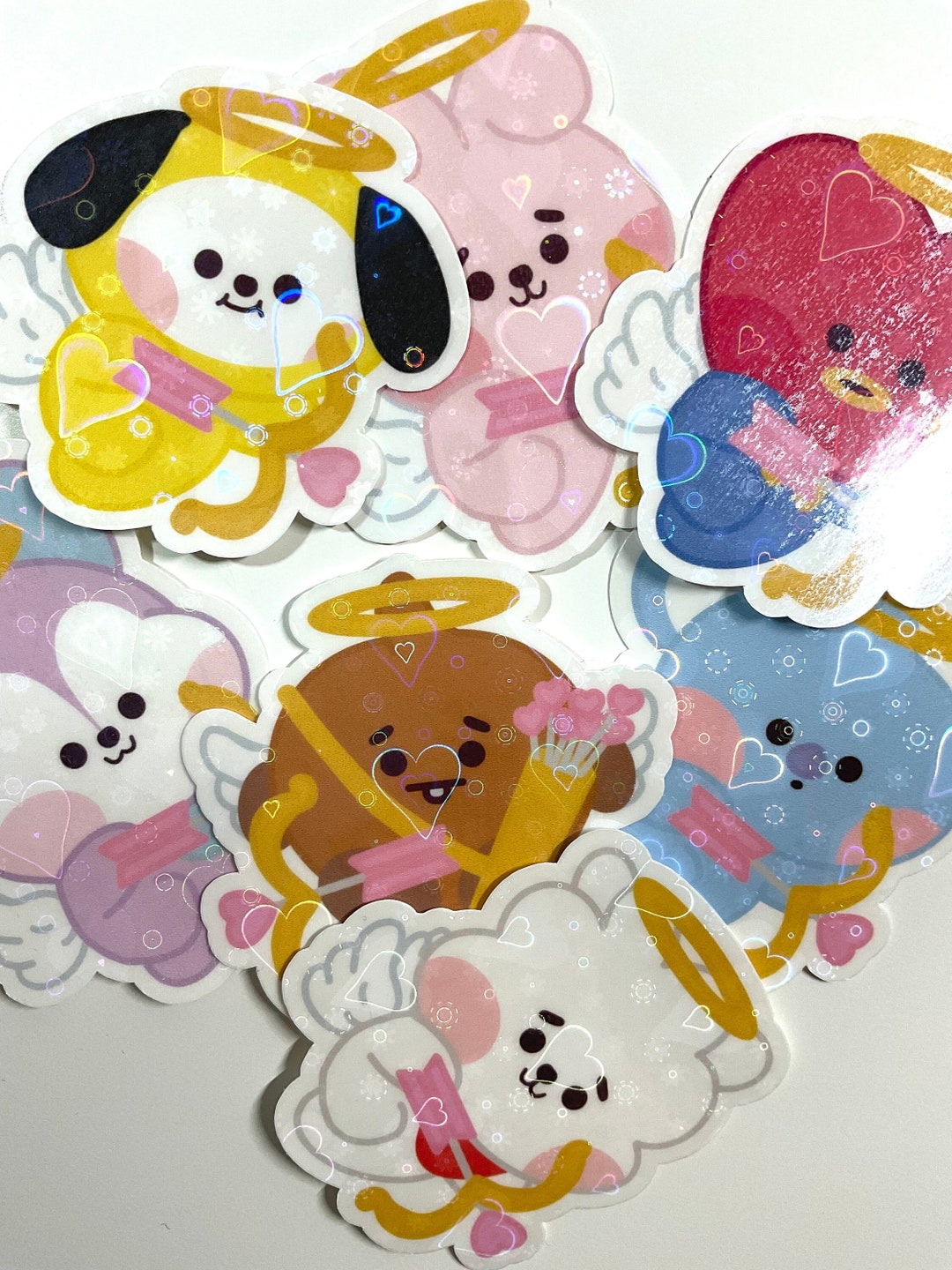 Cupid BT21 Valentine's Day Holographic Sticker - Etsy