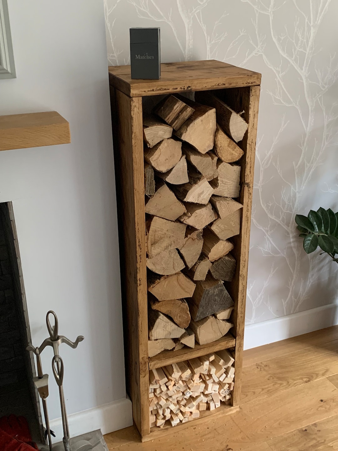 Indoor Log Store Woodburner - Etsy UK