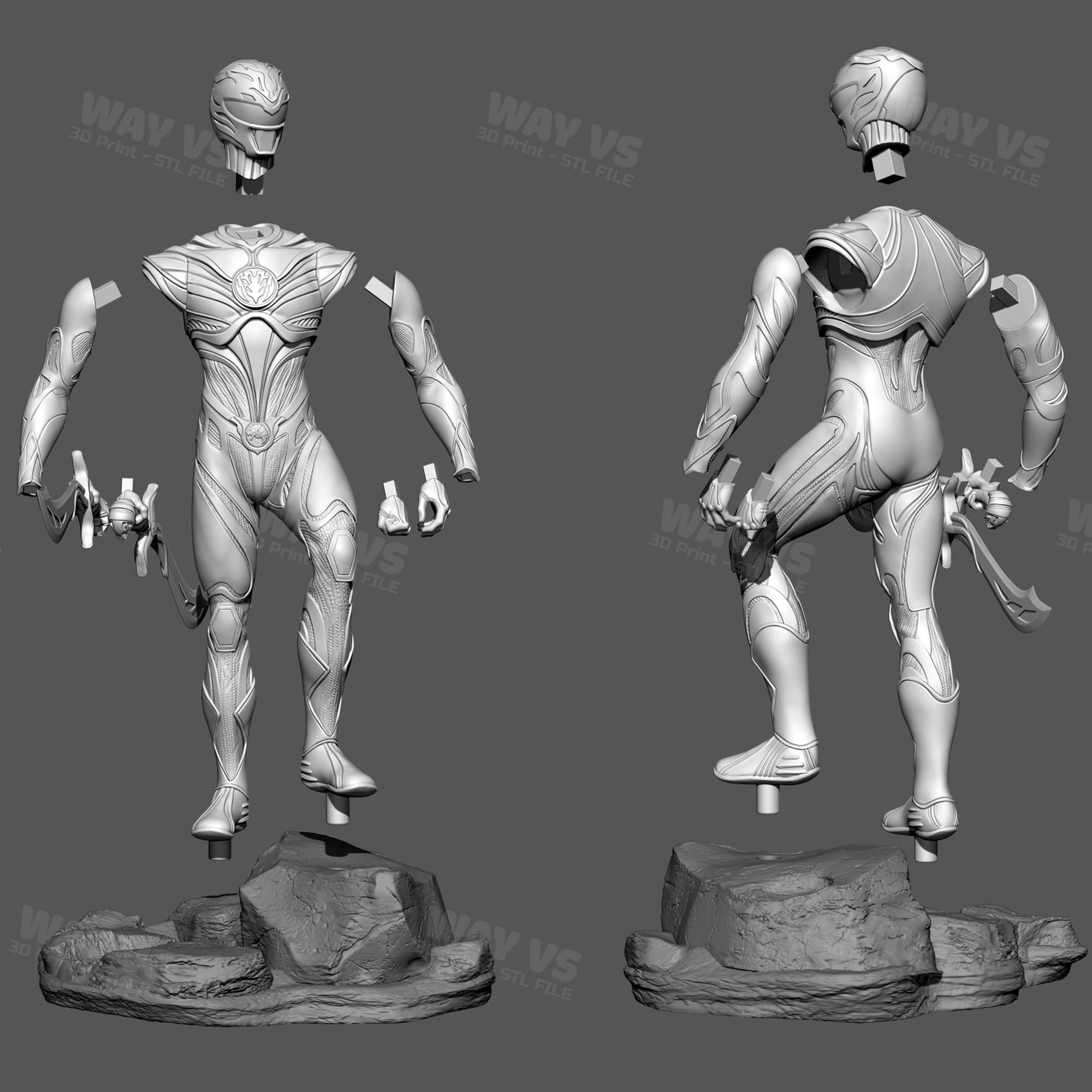 White Power Ranger 3D Prints STL File - Etsy Denmark