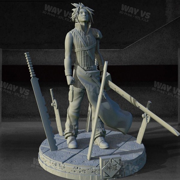 Cloud Strife Stl File - Etsy